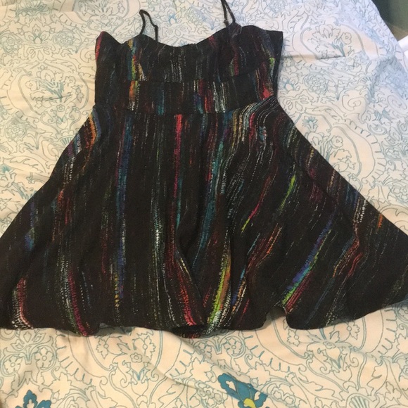 Dresses | Black Colorfully Striped Dress | Poshmark